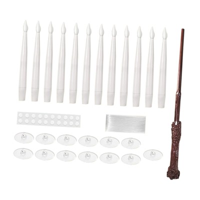 12x Halloween Decorations Electric Taper Candles Party Supplies ...