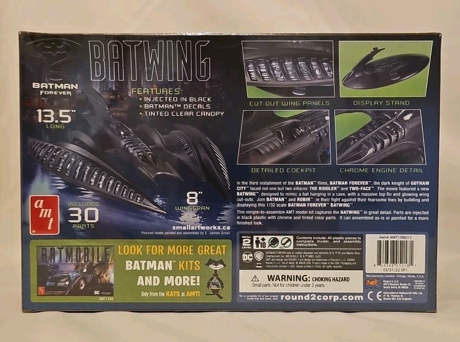 AMT Batman Forever Batwing Plastic Model Kit 1/32 Scale Level 2 | eBay