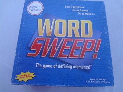 Word Sweep! Board game 2006 by Marriam-Webster, 2-4 Players Excellent ...