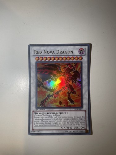 Yu Gi Oh! Starstrike Blast STBL-EN042 Red Nova Dragon 1st Edition Ultra ...