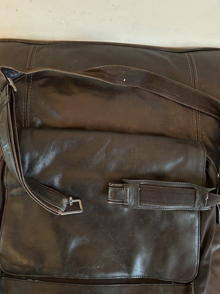 Hugo Boss Leather Messenger Bag | eBay UK