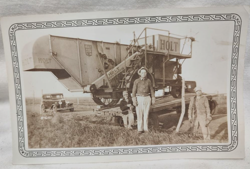 1930's Holt Combine loaded on Truck & Trailer Photograph | eBay