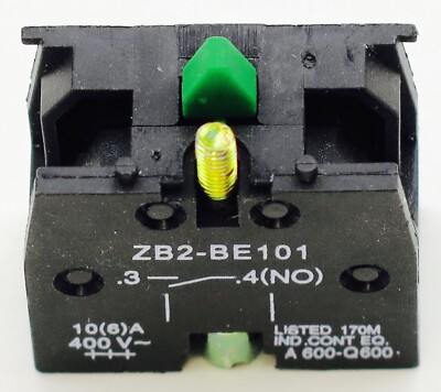 NEW CONTACT BLOCK FITS SCHNEIDER TELEMECANIQUE ZB2BE-101, ZB2BE101, ZB2 ...