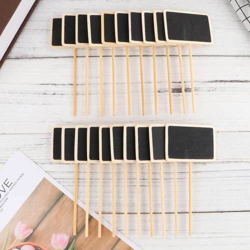 20 Pcs Wooden Mini Chalkboard Signs Garden Flower Labels Black Board ...