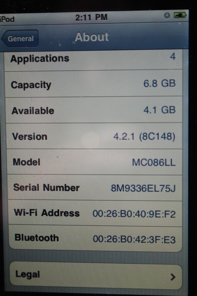 Apple iPod Touch 8 GB MP3 Music Player MC086LL with 409 songs | eBay