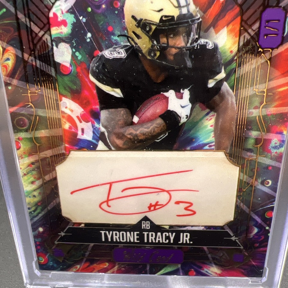 TYRONE TRACY JR 2024 Wild Card 5 Card Draw Rookie 1/1 Red Ink Auto ...