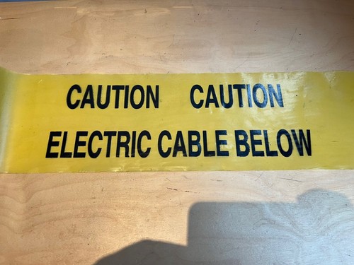 Caution Underground Electric Cable Below Warning Tape 35 meters ...