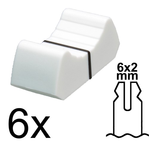 Sifam 6 Fader Knob White 6x2mm Fadercaps Caps Mixing Consoles Mixer | eBay