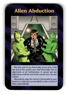 Alien Abduction Card INWO Illuminati New World Order Assassins Game 3/ ...