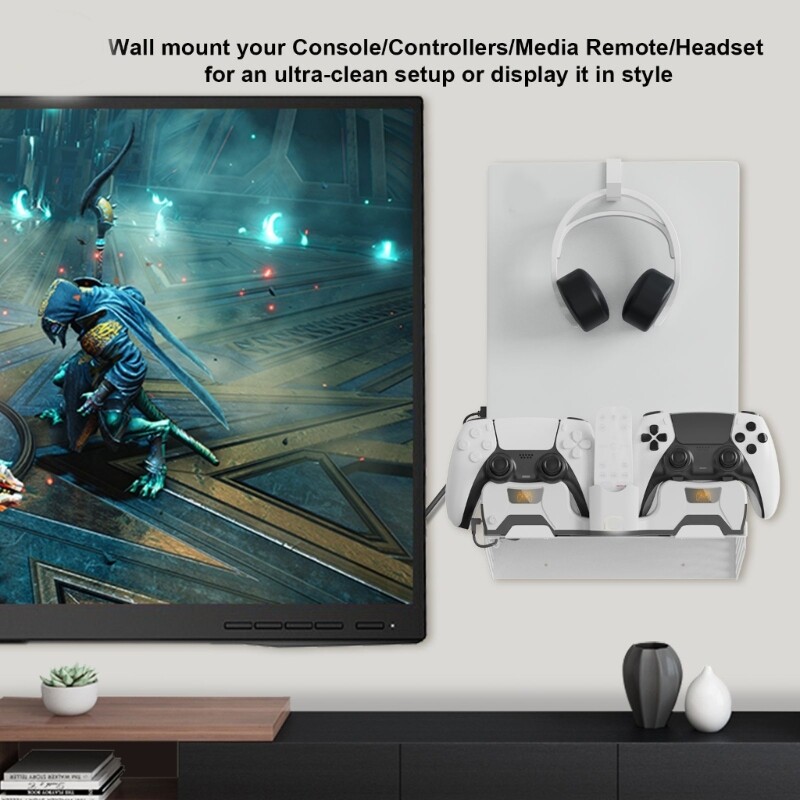 Wall Mount Sturdy Space Saving Stand Bracket Hanger Mount Console ...