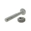 Pack of 100 Galvanised M16 (16 mm) x 50mm Cup Head Bolt & Nut Carriage ...