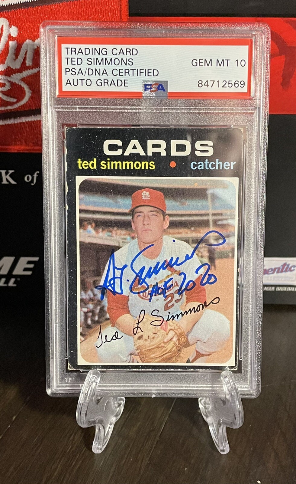 Ted Simmons Autographed Signed Autograph 1971 Topps Rookie Card With ...