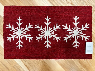 Xmas Threshold Kitchen Rug-Snowflakes 30" X 19" X ½ | eBay