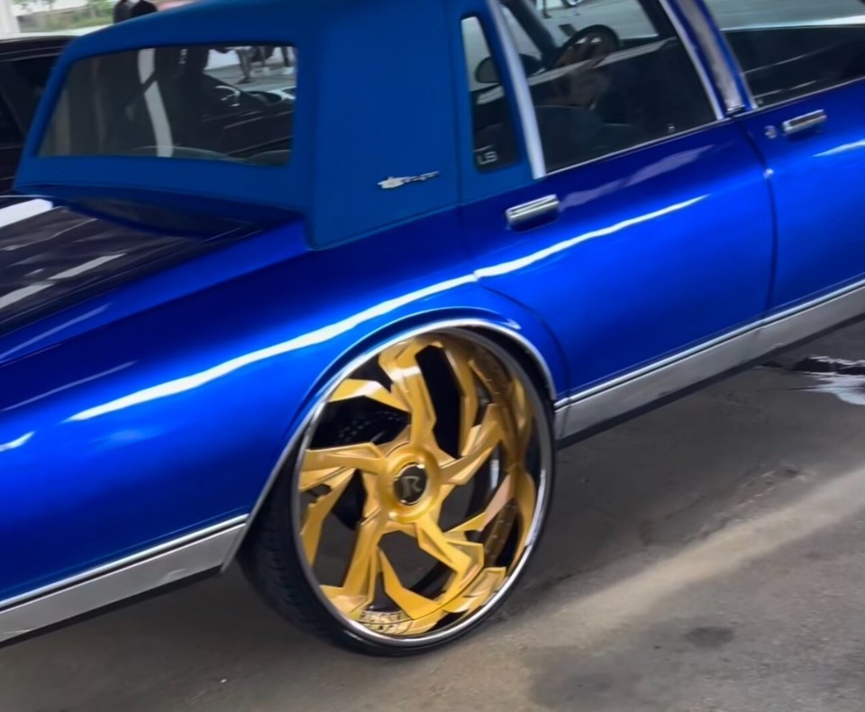 26" Inch Brushed Gold Face Chrome Lip Rucci Trapstar 5x120 5x127 2pc ...