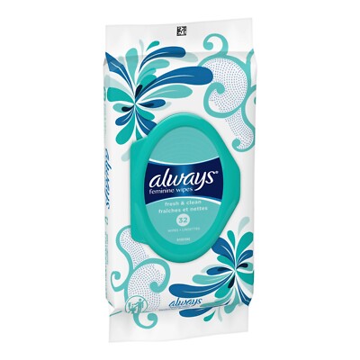 Always Feminine Wipes Hygiene Wipe Fresh & Clean Scent 32 Count pack | eBay