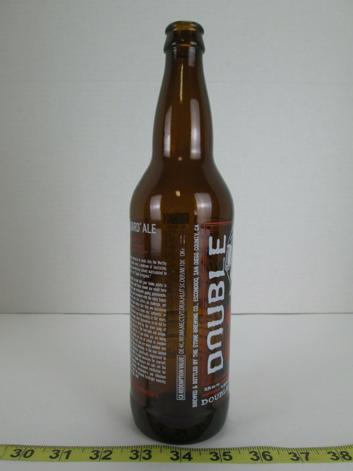 Stone Brewing Double Bastard Ale Beer Brew 1 Pint Glass Bottle ...