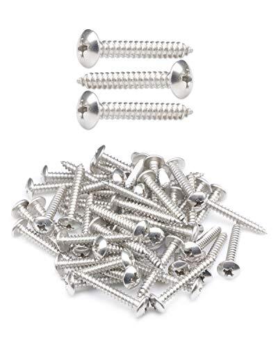 200Pcs #6 x 1" Truss Head Phillips Wood Screws Stainless Steel 304 Self ...