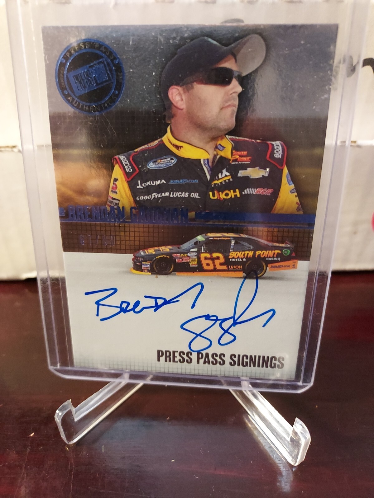 2014 Press Pass Signings Brendan Gaughan AUTHENTIC AUTOGRAPH #PPS-BG ...