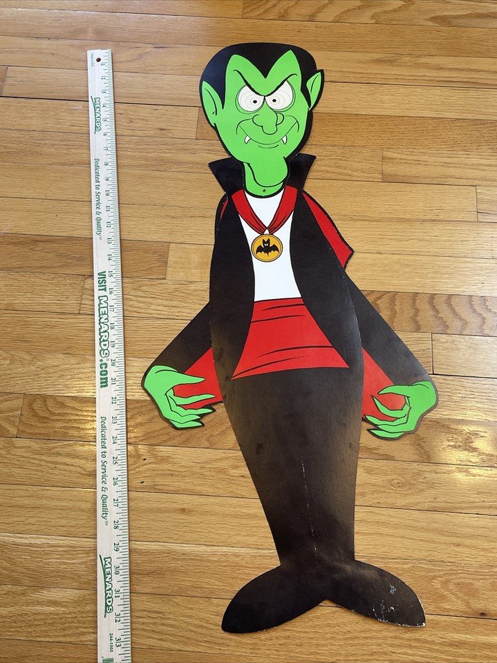 Vintage Halloween Dracula Die Cut Jointed Cardboard Wall Hanging ...