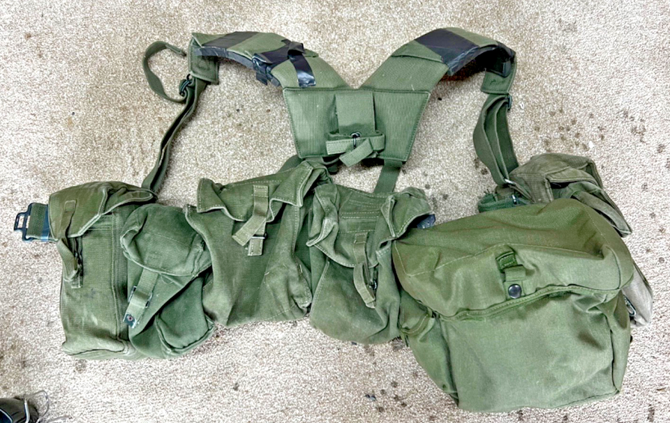 British Army Webbing 58 Pattern PLCE Carry Rig Set Complete Falklands ...