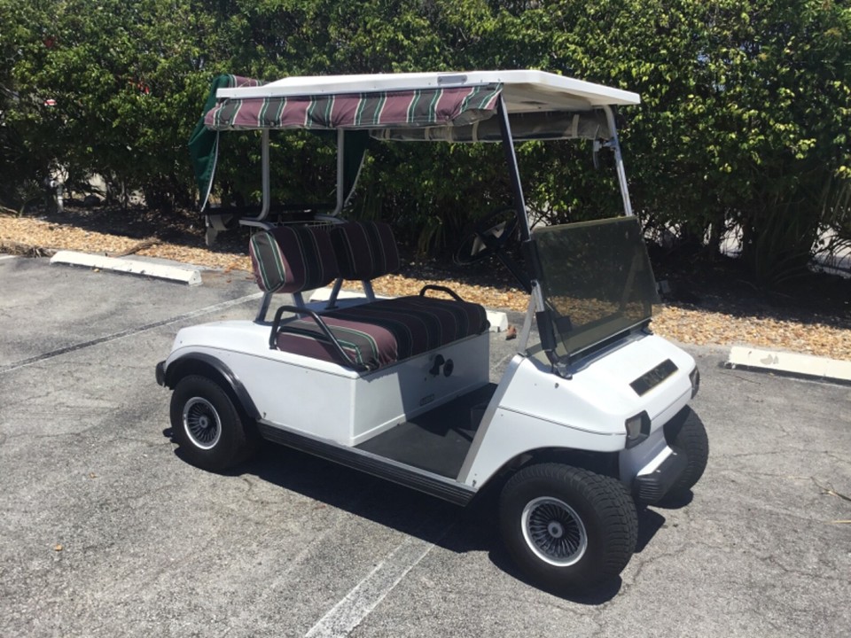 1990 club car ds 2 passenger seat golf cart electric charger enclosure ...