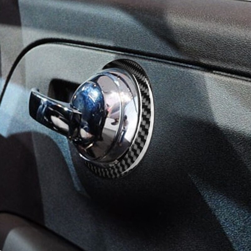 Carbon Fiber Door Handle Rings Stylish Car Door Handle Cover set for | eBay