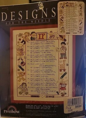 Designs For The Needle 305303 IF Child Theme Cross Stitch 10 3/8x13 ...