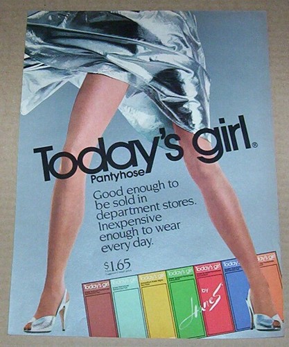 1982 print ad page - Today's Girl Pantyhose sexy legs Hanes hosiery ...