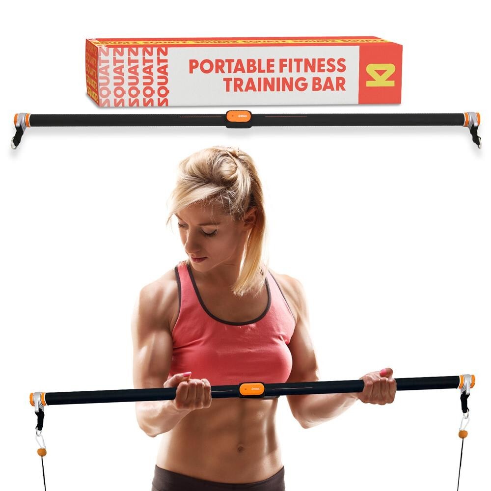 SQUATZ Pilates Bar - Elastic & Comfortable to Use, Arms, Leg Back ...