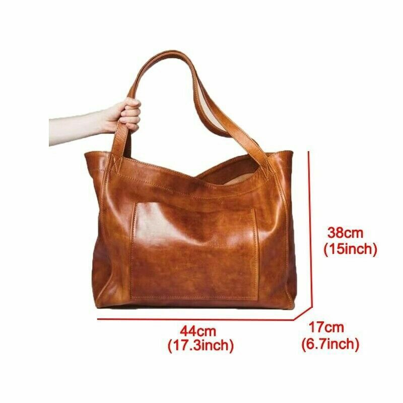 Women Extra Large Casual Soft Leather Handbag Shoulder Shopper PU Tote ...