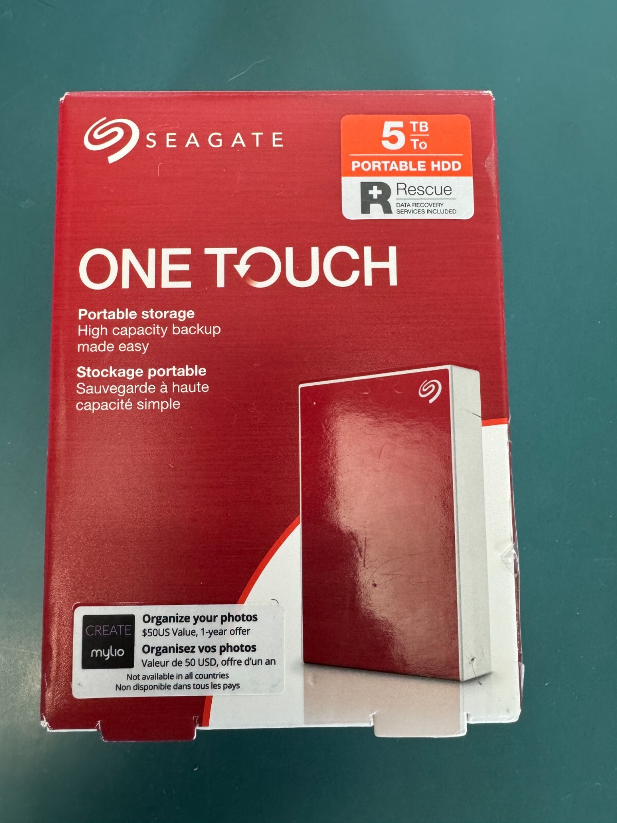 SEAGATE One Touch HDD 5TB Red USB 3.0 Portable External Hard Drive (OB ...