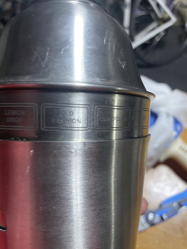 Cocktail Drink Mixer Metal Shaker with Recipes All Metal Sliding | eBay