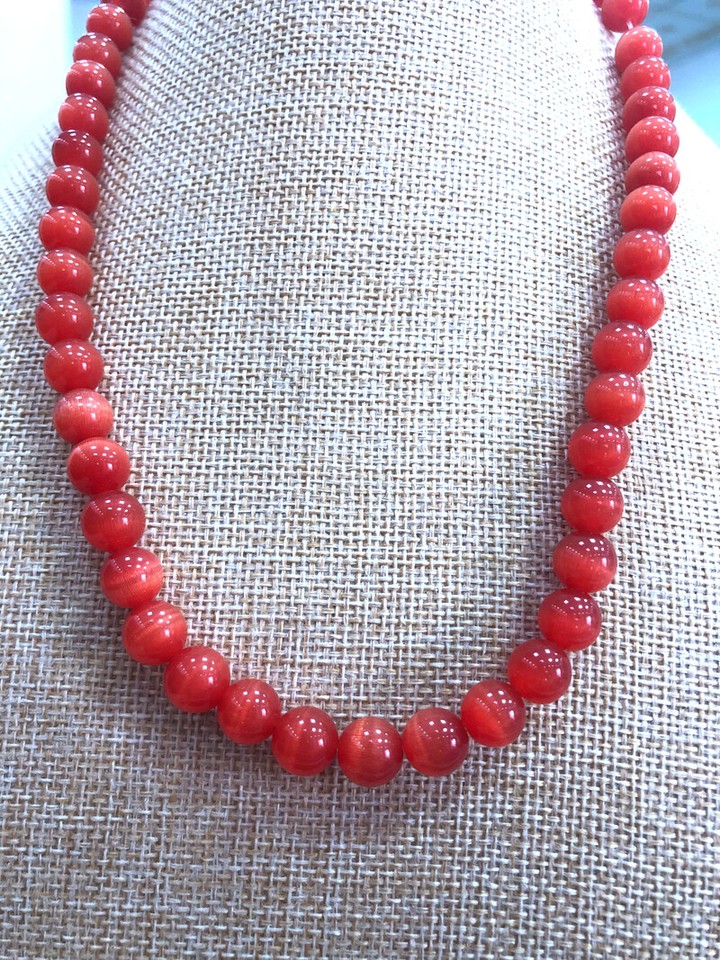Natural Genuine Multicolor Selenite Round Beads Necklace" Strand with ...
