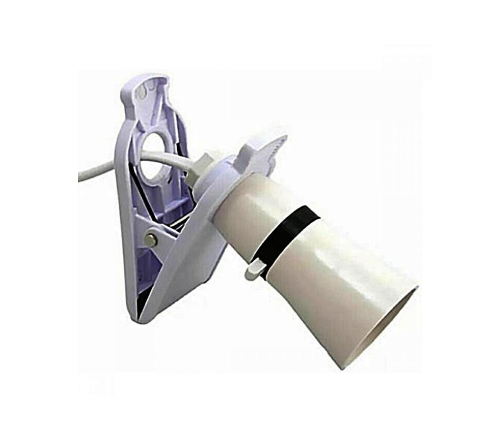 Clip On Light Switched Lamp Holder Bulb Holder Flex &UK Mains Plug - 2m ...