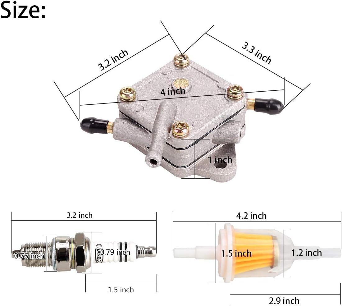 2003 Yamaha G16 G20 G22A Golf Cart Fuel Pump Fuel Filter Spark Plug 4 ...