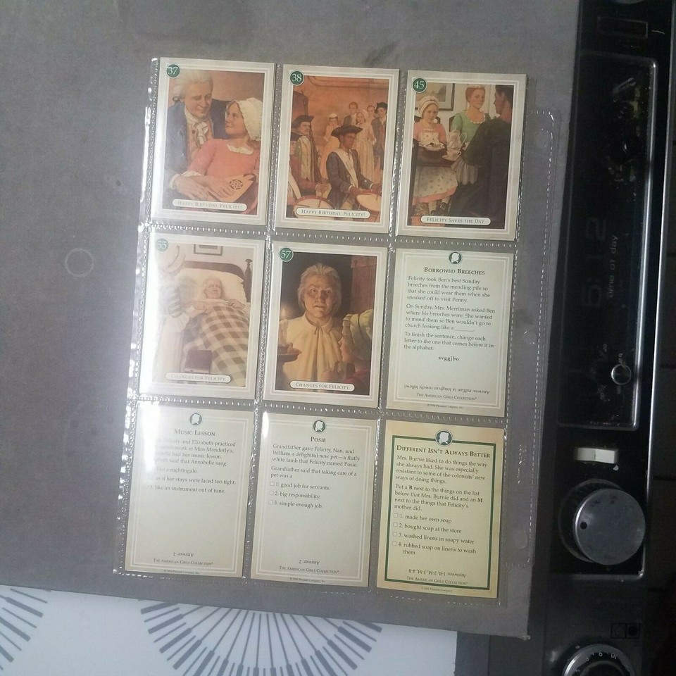 American Girl Trading Cards Lot Of 14 Cards Felicity 2001-2002 Pleasant ...