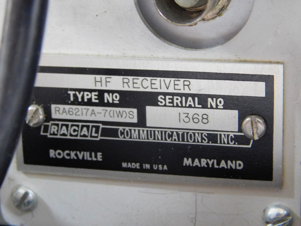 Racal RA-6217A Vintage HF Radio Receiver w/ 6337A (works, needs a tune ...