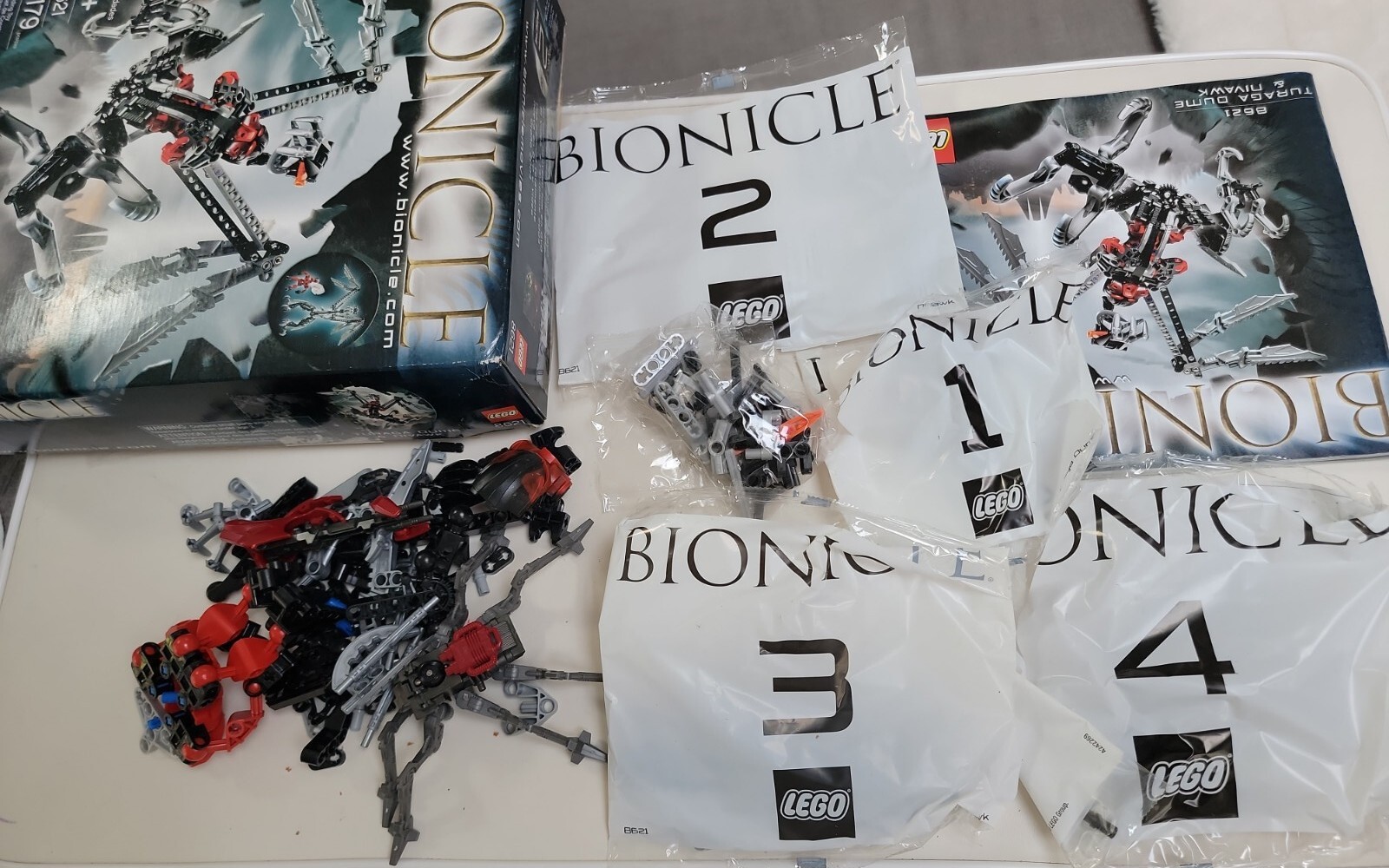 8621 Lego Warriors Turaga Dume & Nivawk Bionicle With Manual and box ...