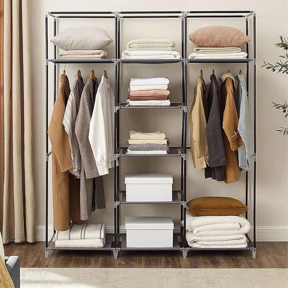 Fabric Folding Wardrobe with Zipped Doors, Lightweight & Durable ...