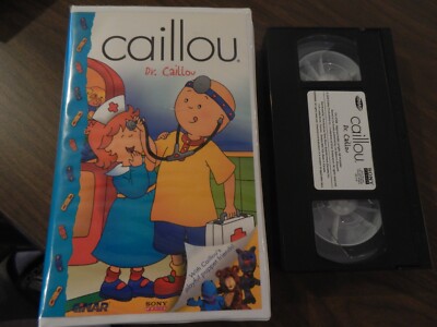 CAILLOU DR. CAILLOU CLAMSHELL KIDS CARTOON VHS SONY CINAR 2000 CHECK-UP ...