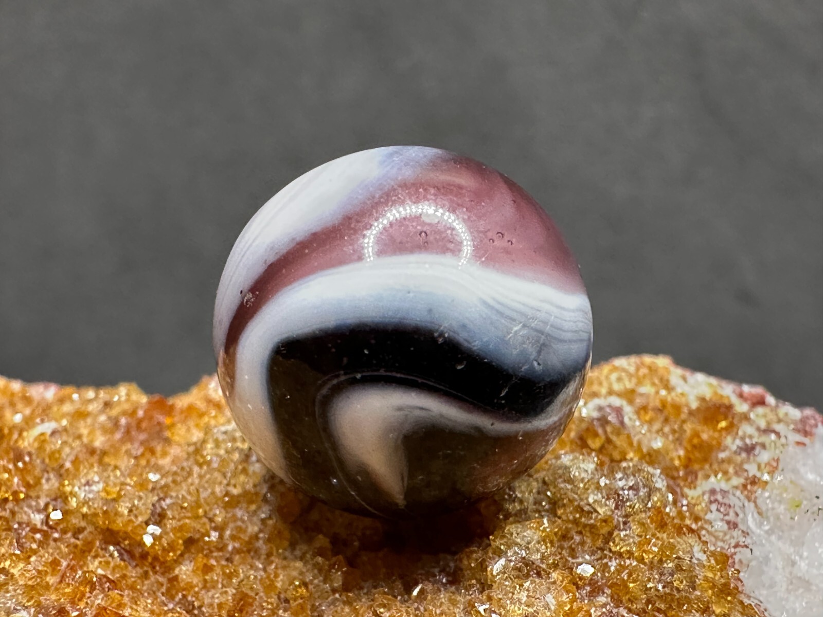 Wonderful Vintage M.F. Christensen CAC Akro Slag Marble - Purple ...