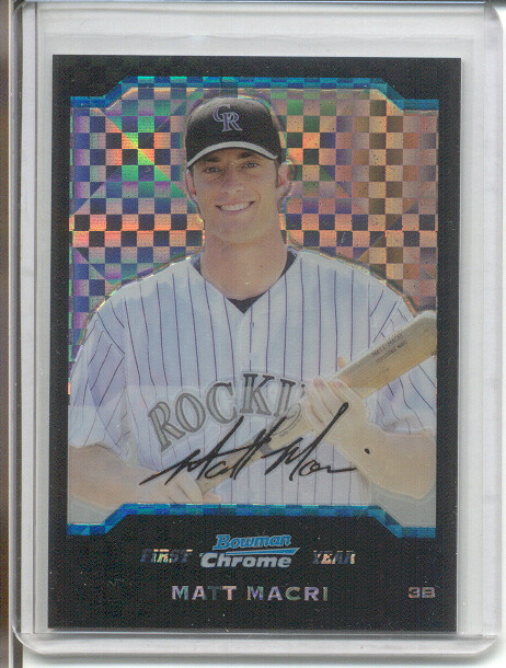 2004 BOWMAN CHROME DRAFT XFRACTOR #58 - MATT MACRI RC #ED 043/125 | eBay
