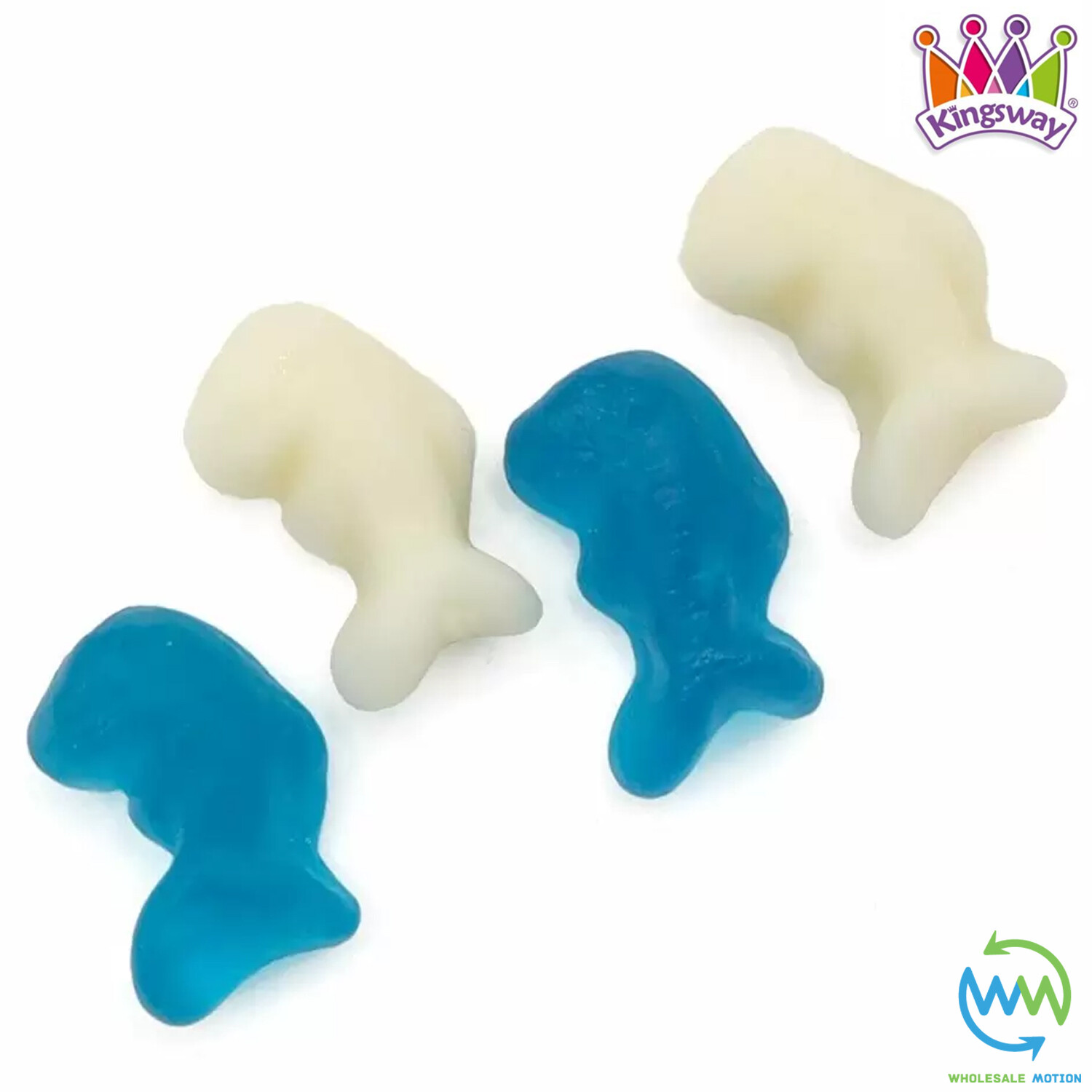 BABY DOLPHIN Sweets GUMMY Candy WHITE & BLUE DOLPHINS JELLY Kingsway ...
