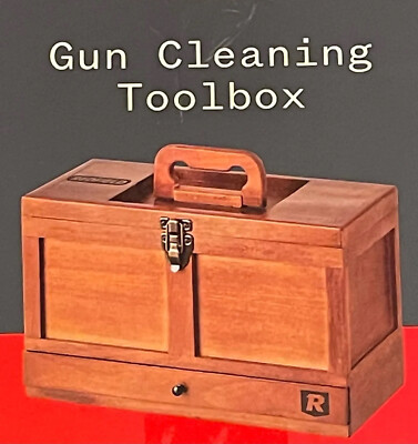 21pc Wooden Gun Cleaning Toolbox - Rifle Shotgun stand /cleaning ...