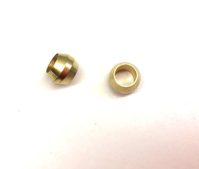 Ф4mm Hole Diameter Brass Olive Barrel Compression Sleeve Ferrule Ring ...