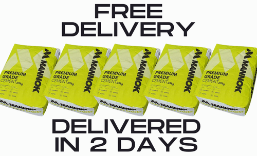 5 x 25kg MANNOK Cement Premium Grade & Performance All Purpose Cement ...