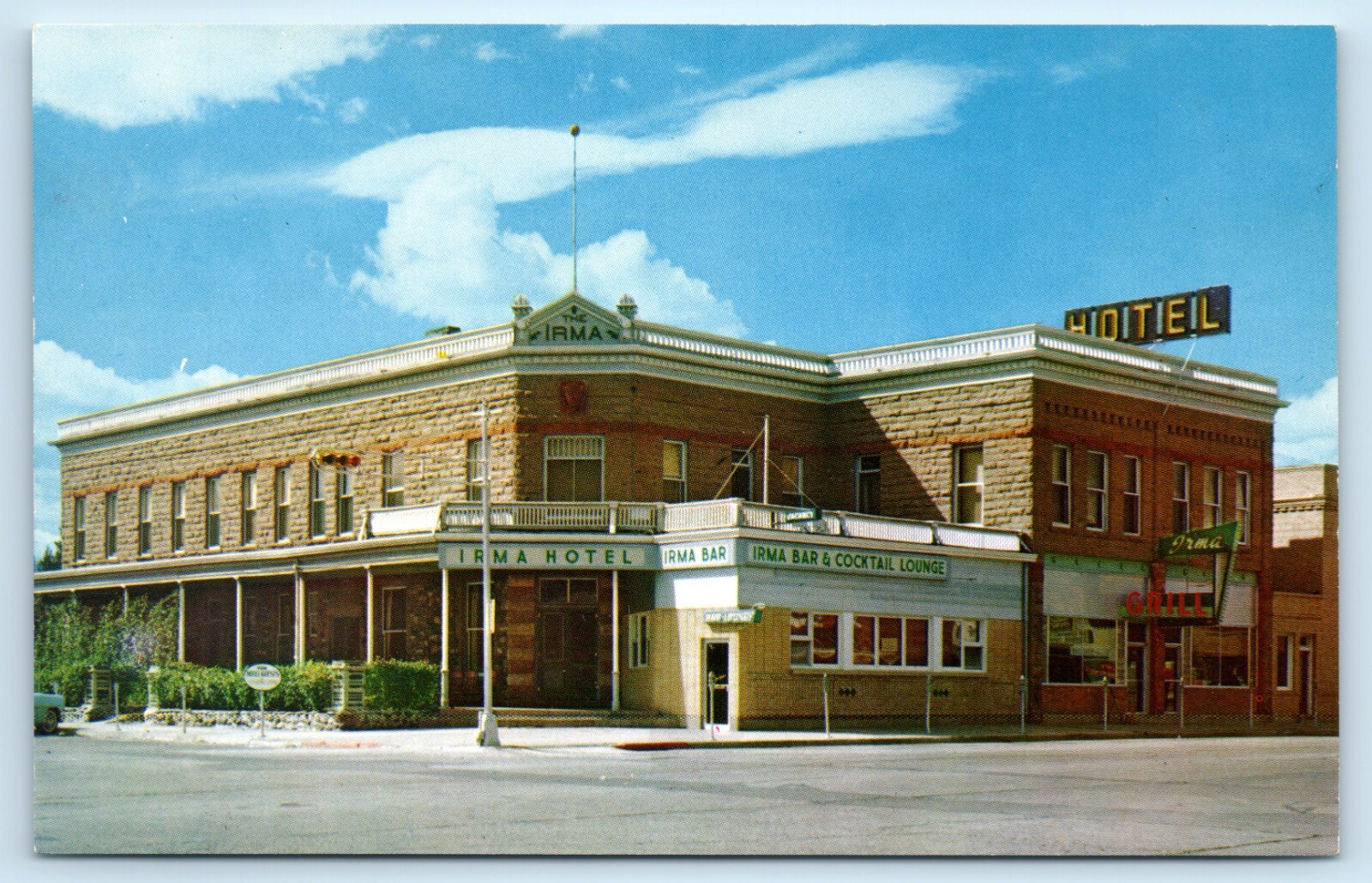 POSTCARD Irma Hotel Cody Wyoming Built by Buffalo Bill 1902 Opening | eBay