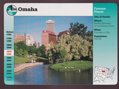 OMAHA NEBRASKA City Skyline Park Photo 1997 GROLIER STORY OF AMERICA ...