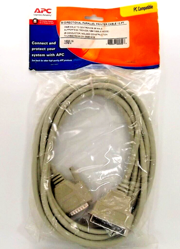 APC 15' Parallel Printer Cable Bi-Directional DB25M Centronics 36M NEW | eBay