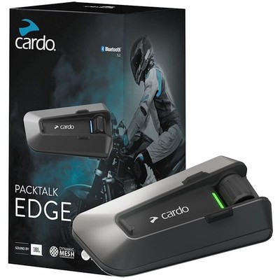 Cardo Packtalk Edge Motorcycle Intercom Mesh Bluetooth SINGLE Pack ...